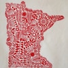 Wisconsin Tea Towel, Screen Printed State of Wisconsin, Cotton Tea ...