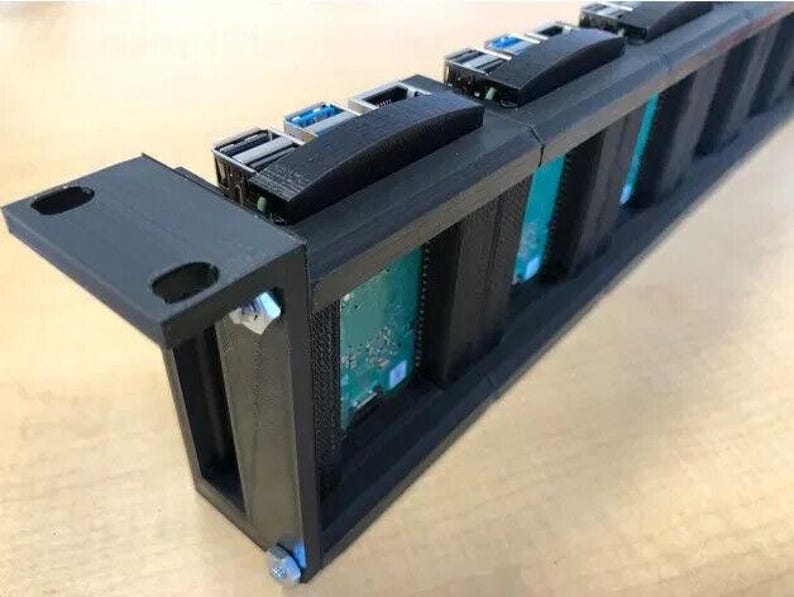 1U Rack for Raspberry Pi, 19" Rackmount - 6 Units - Etsy