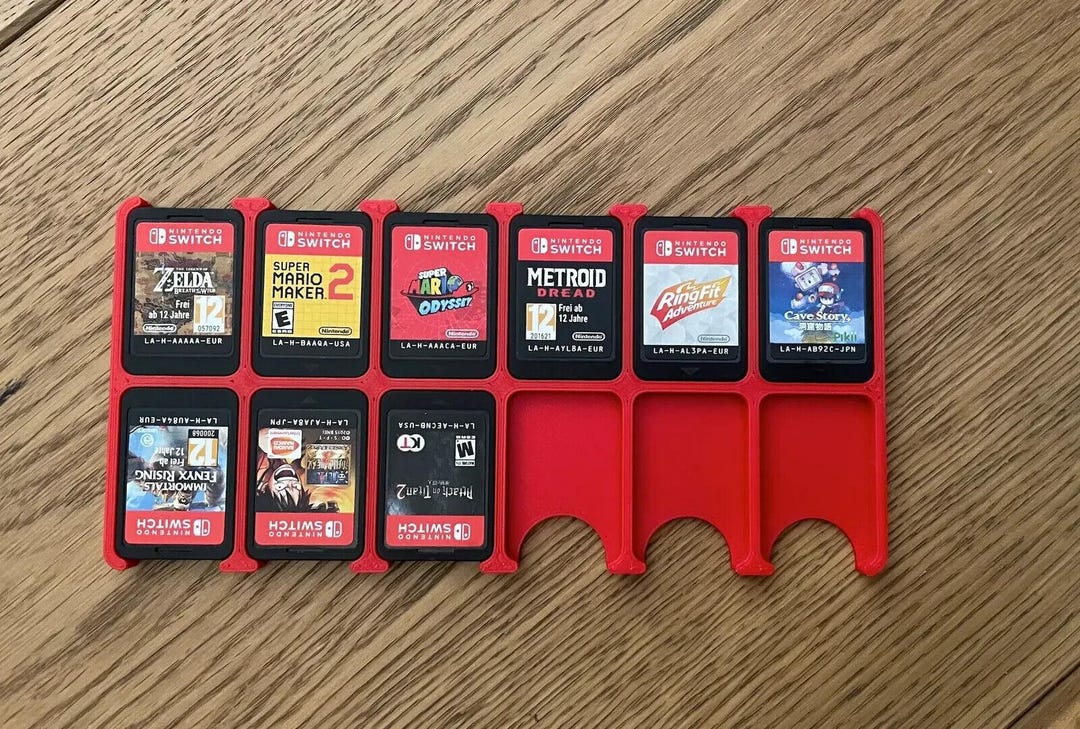 Nintendo Switch Game Card Holder Cartridge Storage Organizer (12 Games ...