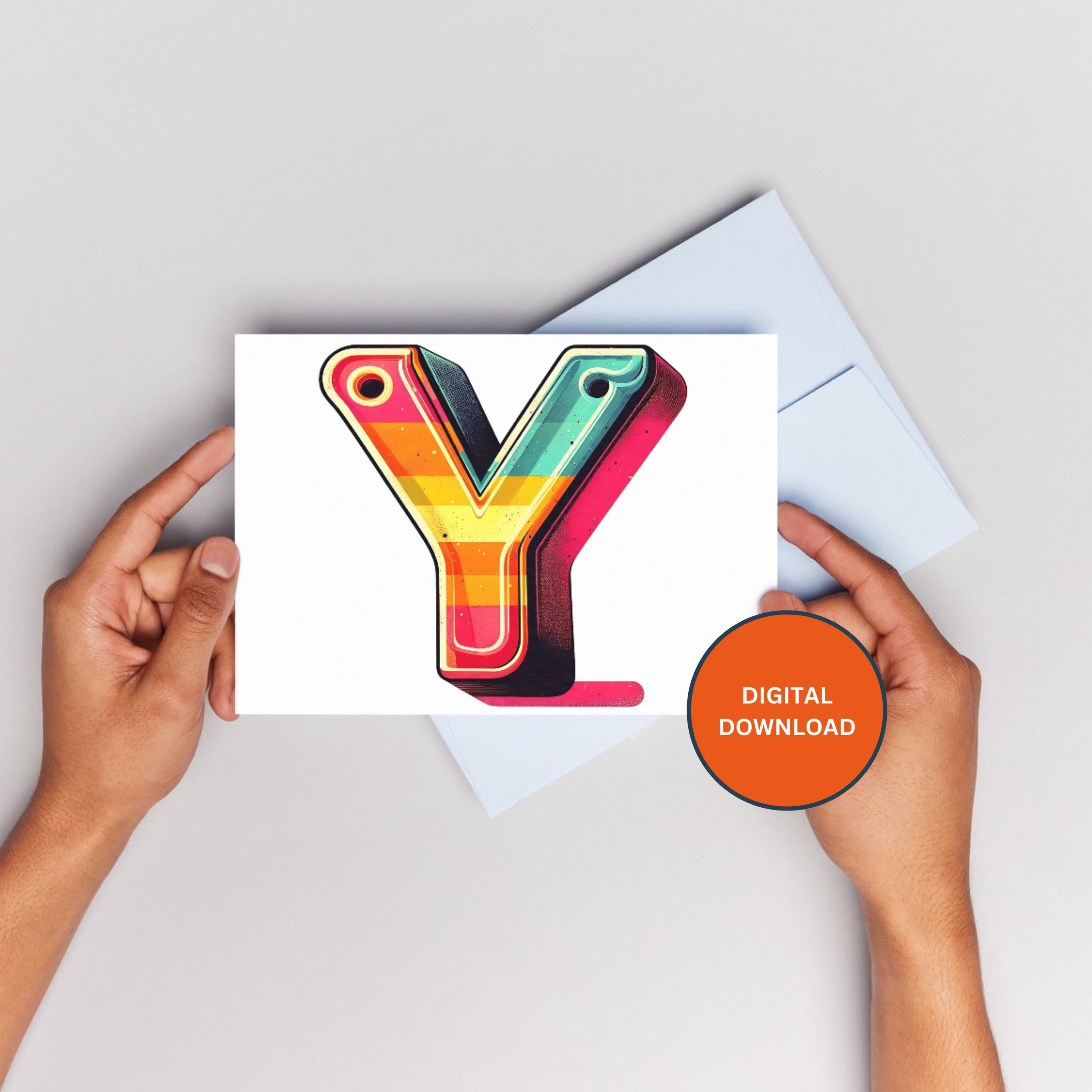 Retro Alphabet Clipart Bundle 26 PNG | Vintage Lettering & Groovy Font ...