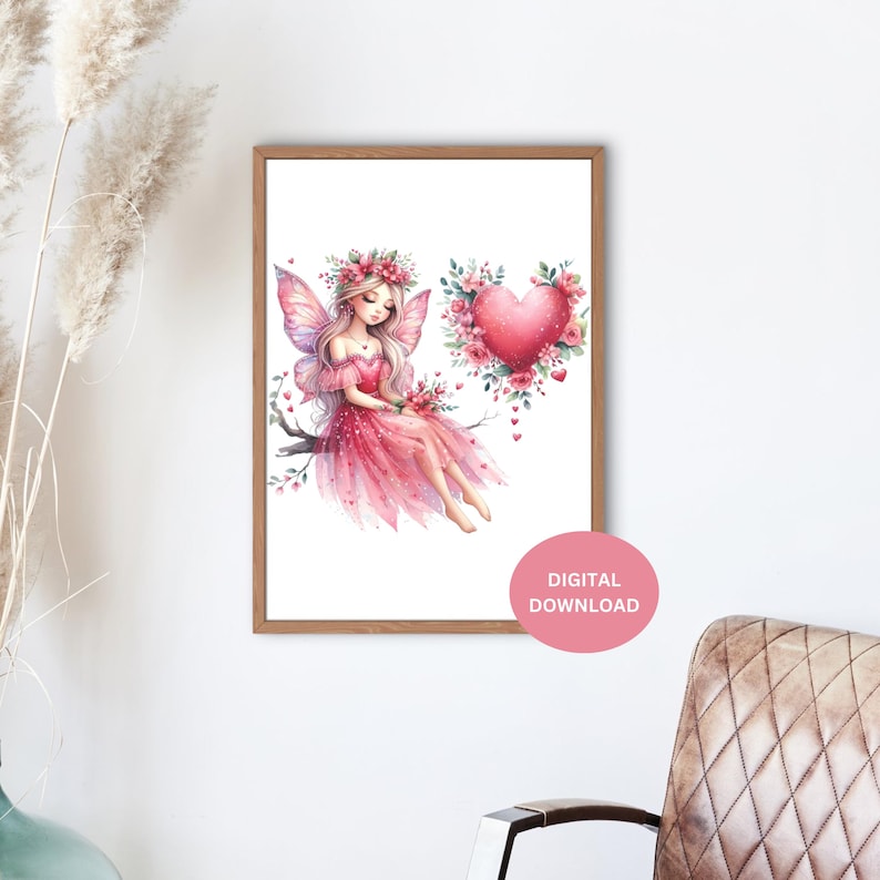 Valentine Fairy Clipart Bundle 17 PNG | Enchanting Love-themed Designs ...