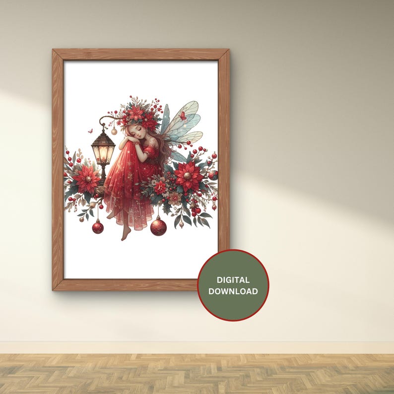 Watercolor Christmas Fairy Clipart Bundle PNG Fairy Decoration ...