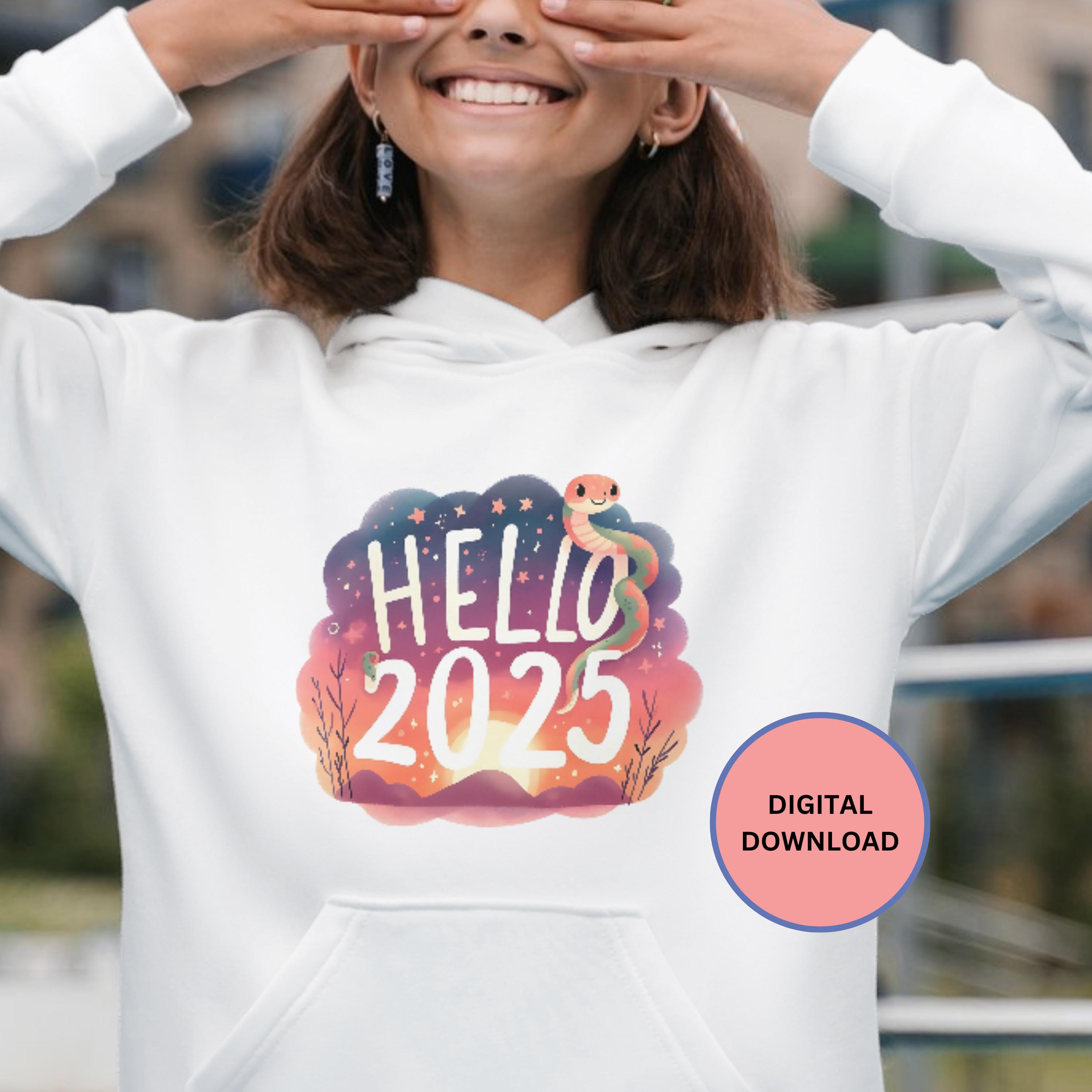 Hello 2025 PNG Clipart Bundle 4 PNG| Perfect for T-shirts, Prints ...