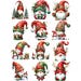 Christmas Gnome Clipart Bundle 12 PNG 300 DPI Watercolor Clipart ...