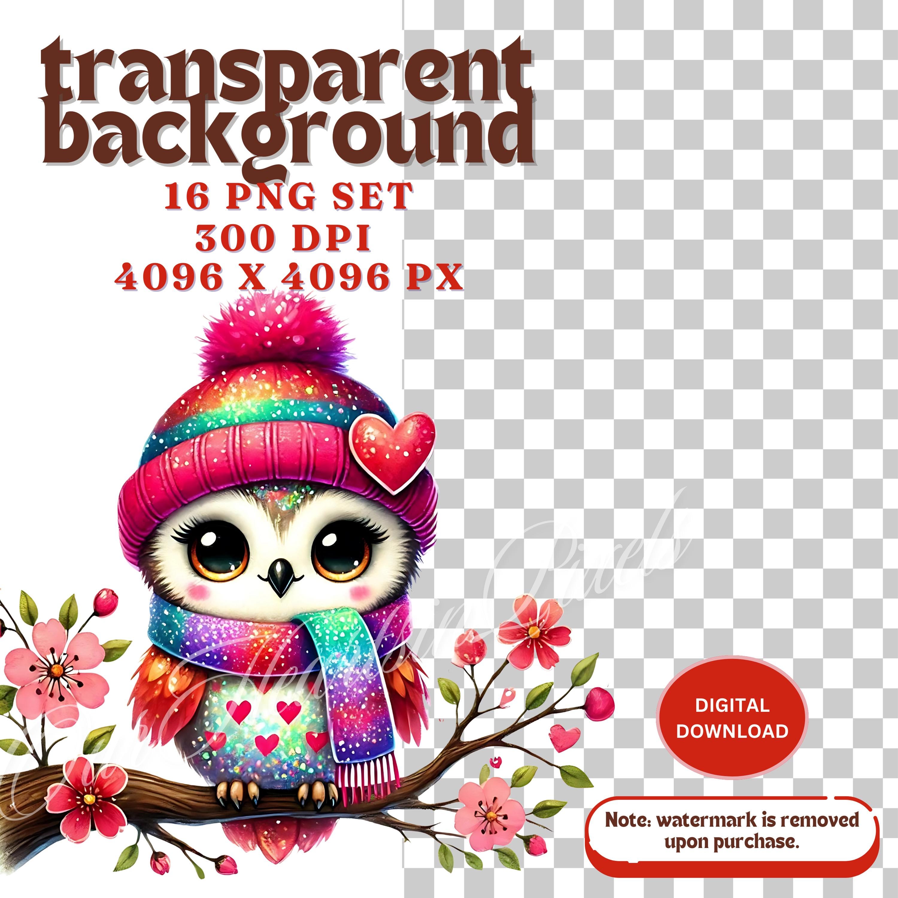 Cute Valentine’s Owl Clipart Bundle | Adorable Love-themed Designs for ...
