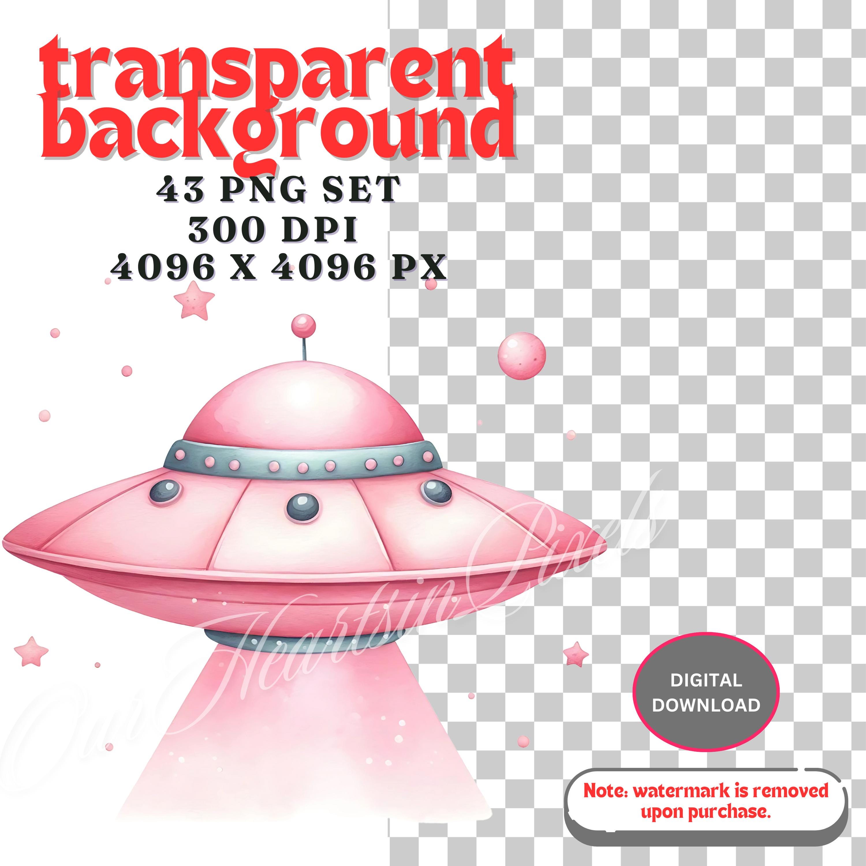 Pink Outer Space Clipart Bundle 43 PNG, Adorable Cosmic Designs for ...