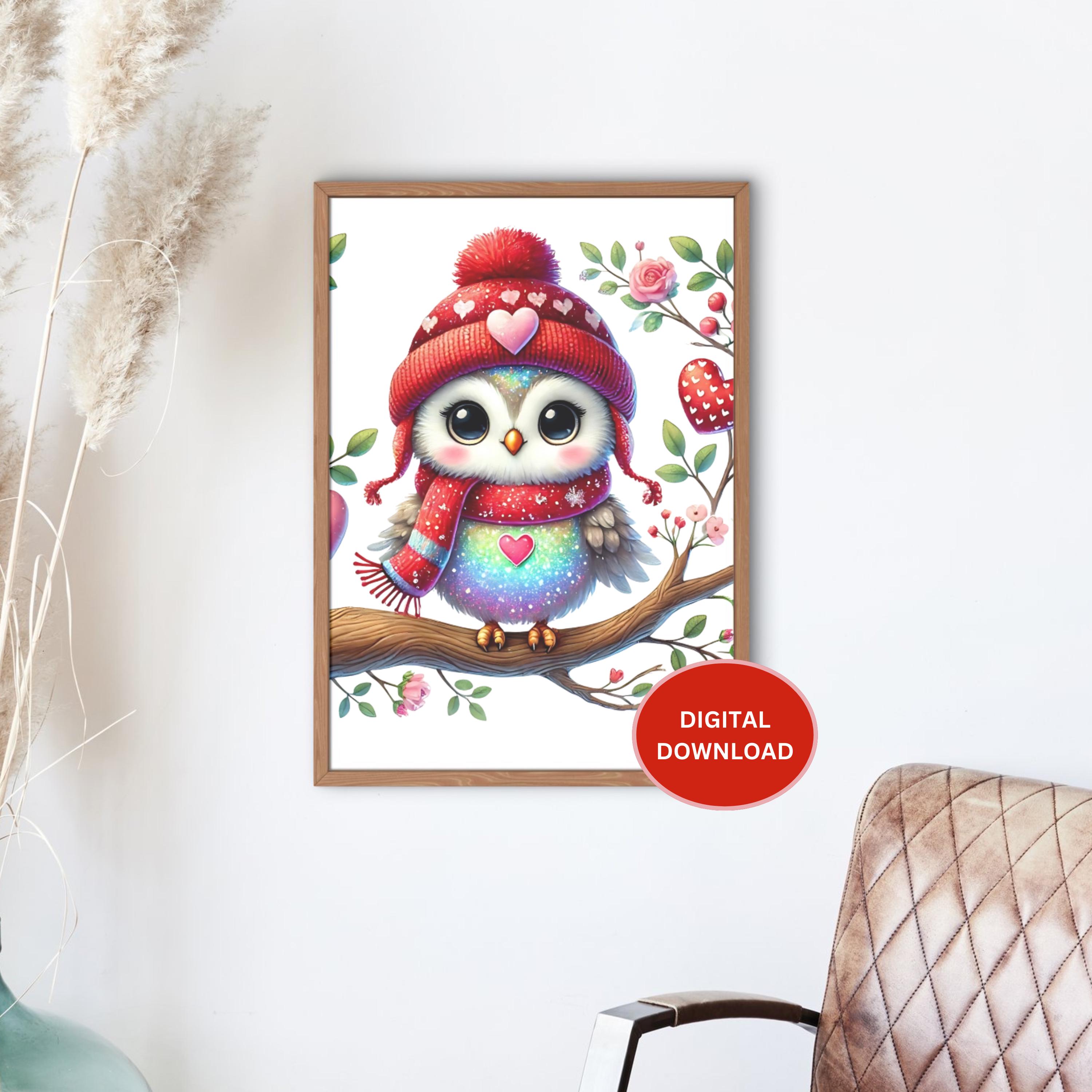 Cute Valentine’s Owl Clipart Bundle | Adorable Love-themed Designs for ...