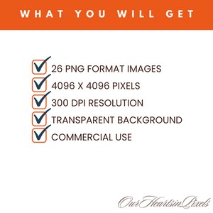 Retro Alphabet Clipart Bundle 26 PNG | Vintage Lettering & Groovy Font ...