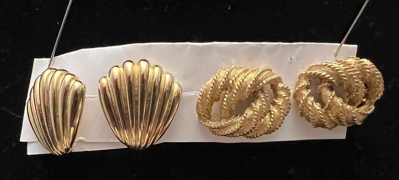 Vintage Napier Twisted Rope Knot Textured Interlocking Circles Gold ...