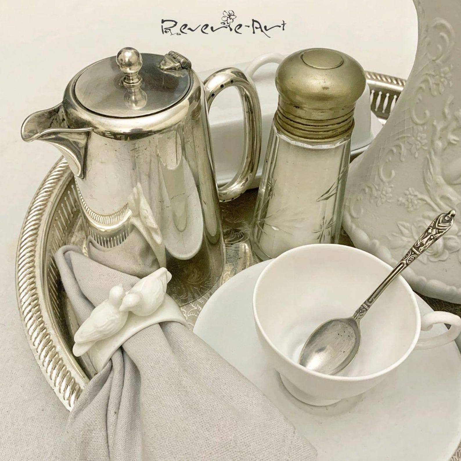 Set of 4 Bone China Love Birds, Dove Napkin Rings - Etsy