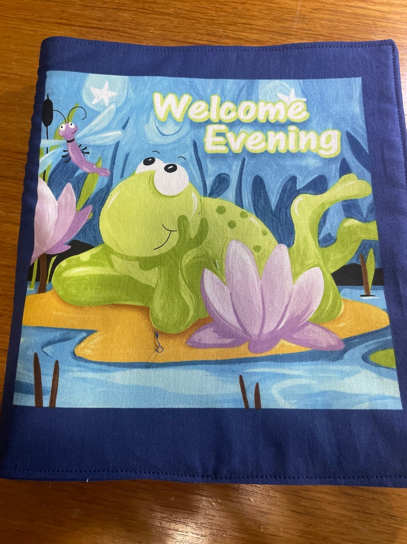 Frog Book Panel Fabric, Paul's Pond, by Suzy Bee, Clothworks, Softbook ...