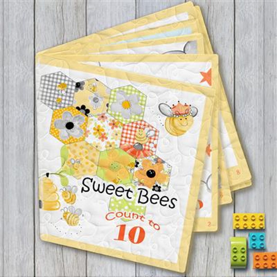 Sweet Bees Count to 10 Panel Fabric, Sweet Bees by Susy Bee, Clothworks ...