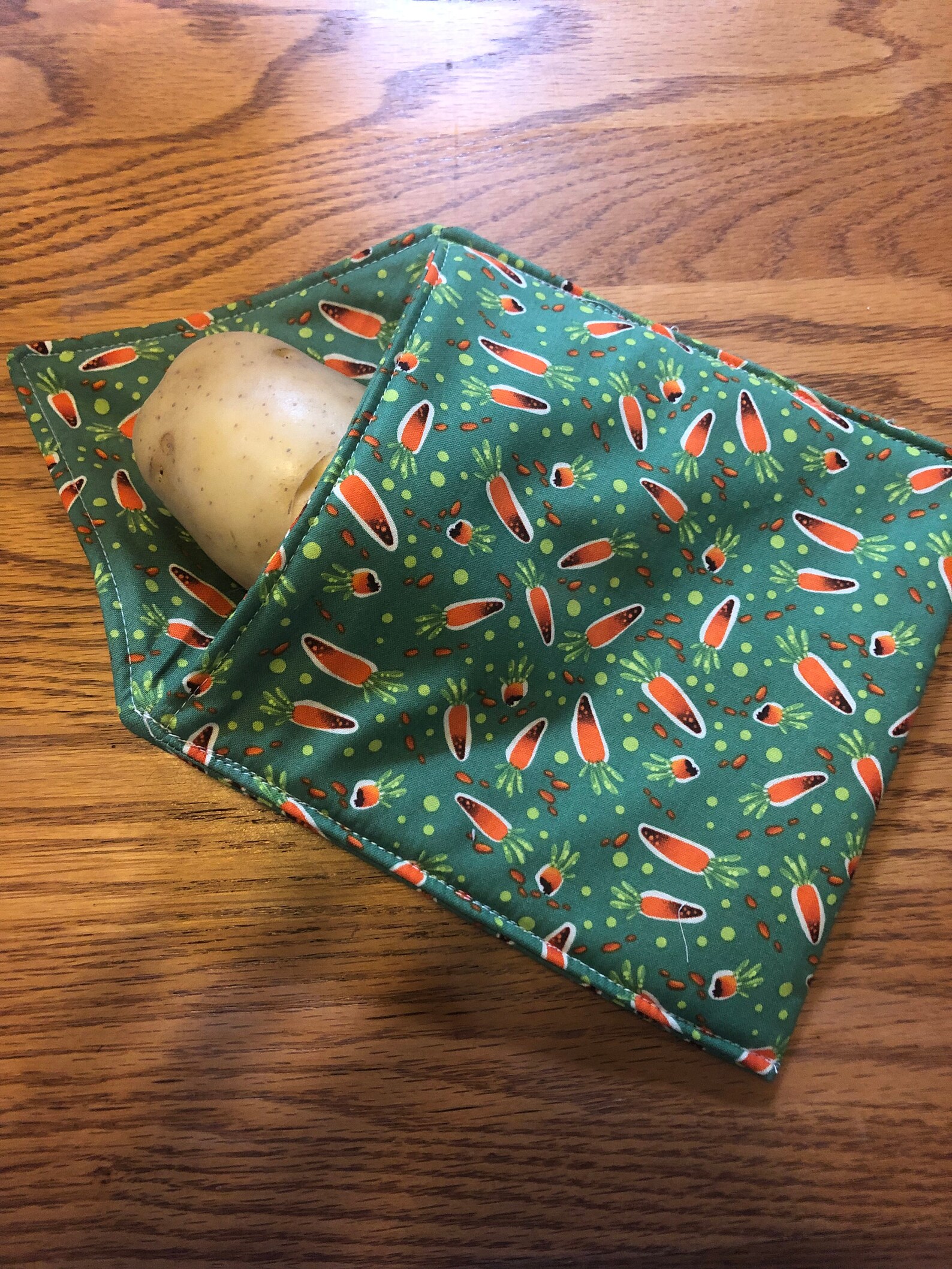 Potato Zapper Microwave Vegetable Theme Fabric Reusable - Etsy