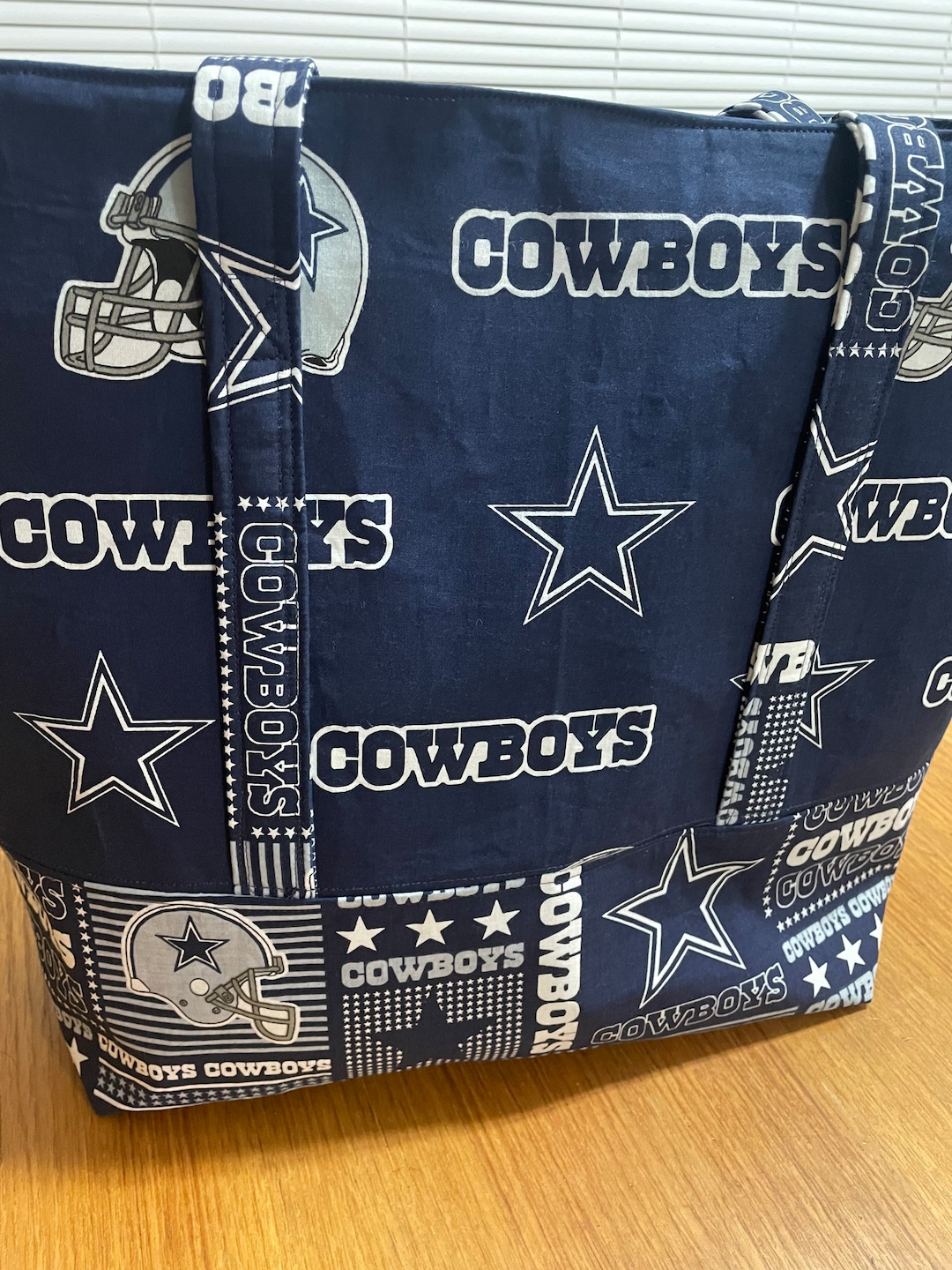 Dallas Cowboys Shopping Bag, Dallas Cowboys Theme Fabric, Sewing, Tote ...