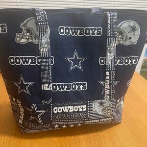 Dallas Cowboys Shopping Bag, Dallas Cowboys Theme Fabric, Sewing, Tote ...