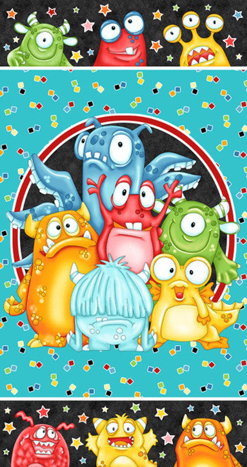 Monster City, by Shelly Comisky for Henry Glass, 1239PG - Etsy