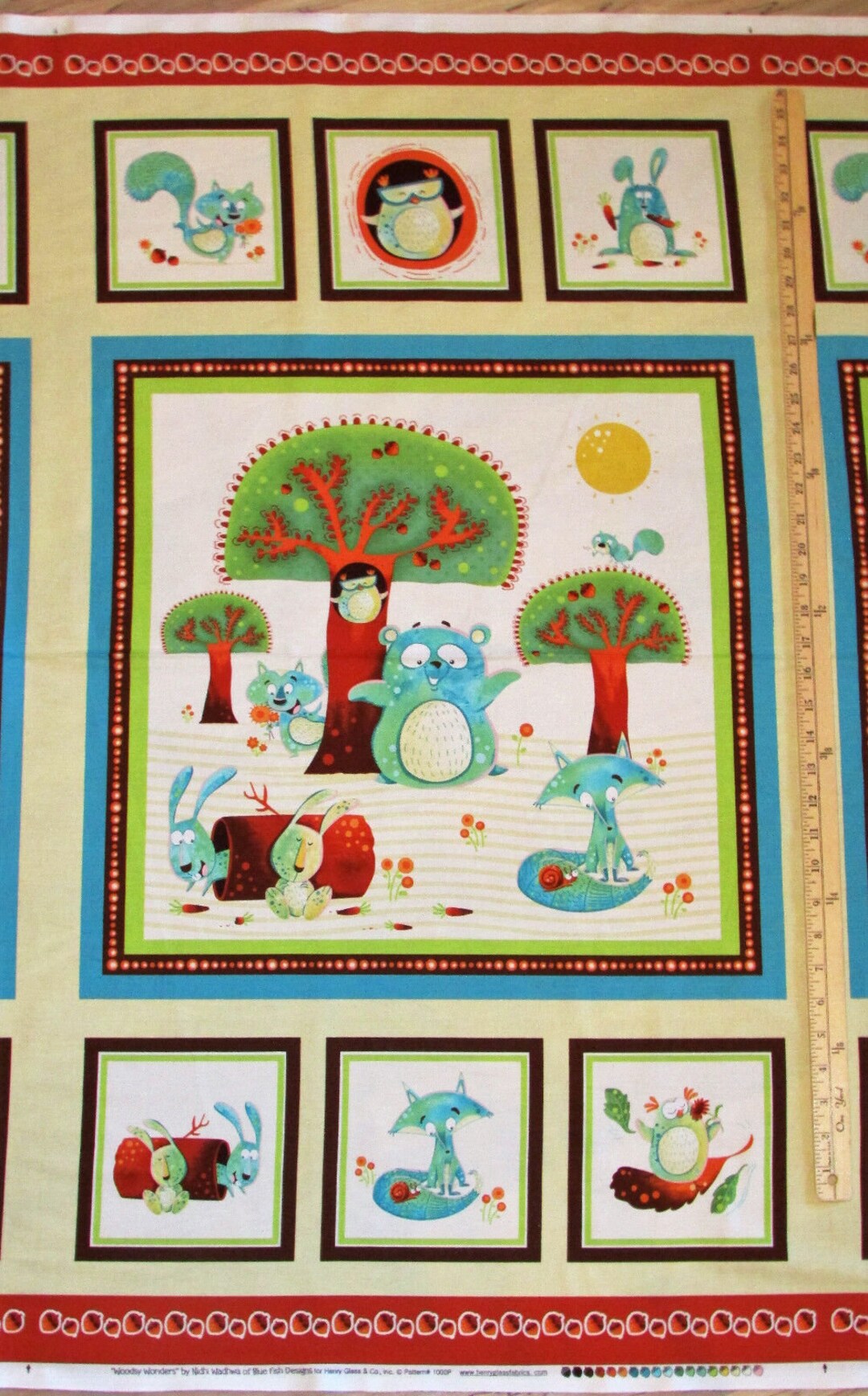 Fabric Panel, Animal Fabric, Nature Fabric, Woodsy Wonders, Children's ...