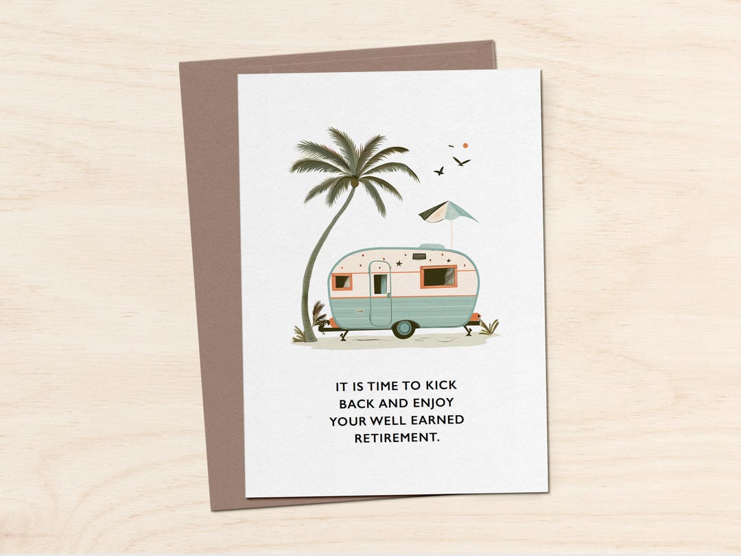 Funny Retirement Card – Caravan Design, Coworker Leaving - Etsy