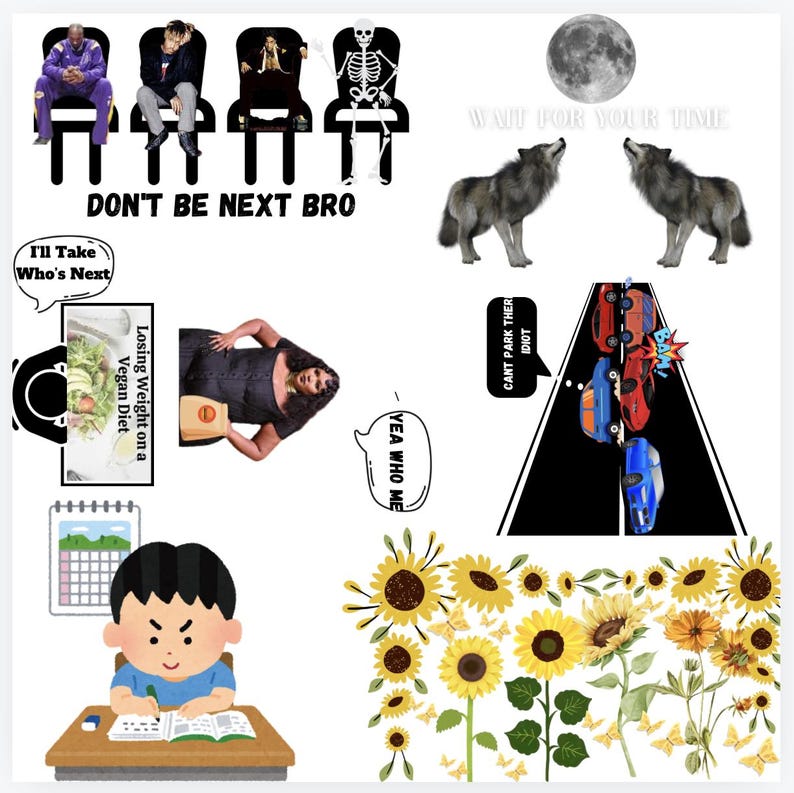 50 Count Sticker Design Sheet, Digital Sticker Bundle, Printable ...