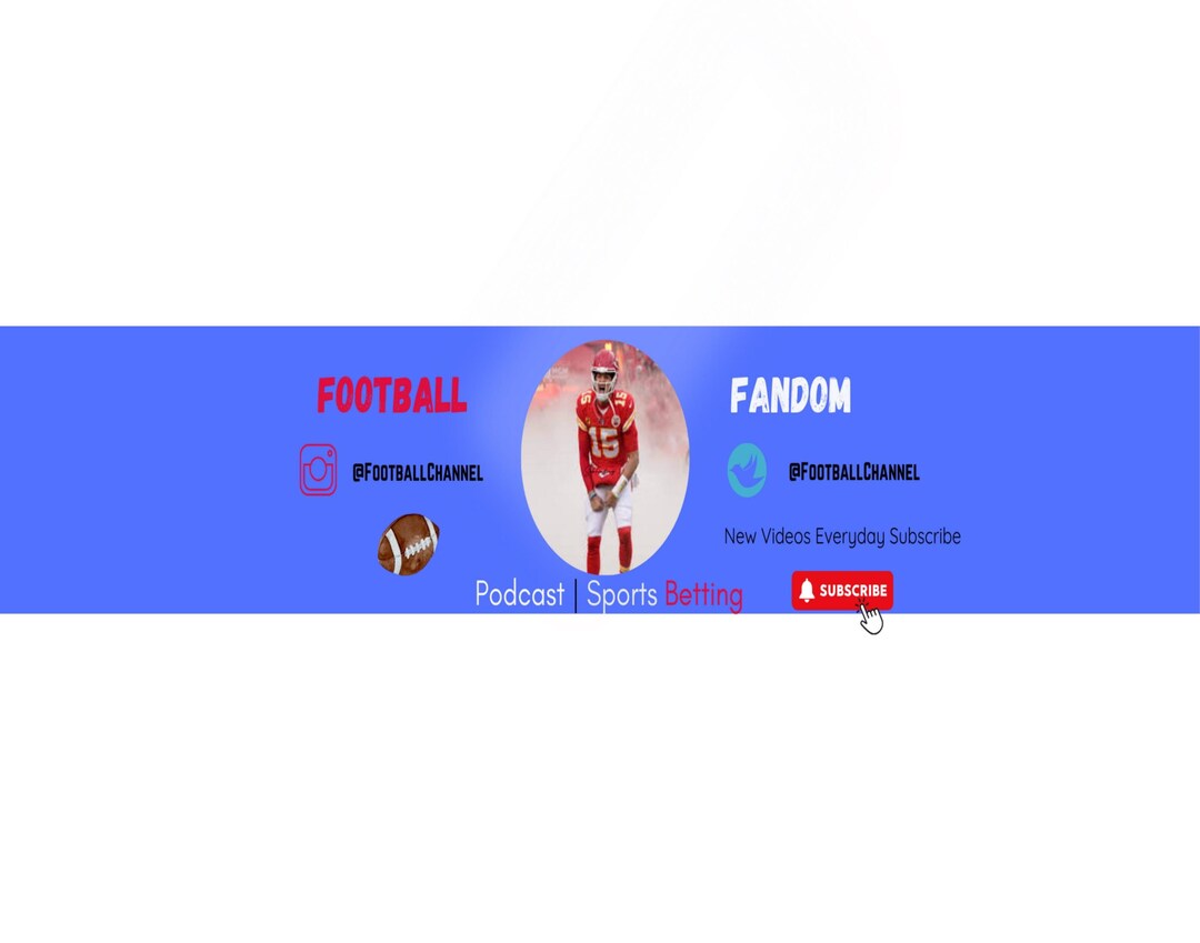 Editable Sports Themed Youtube Banner - Etsy