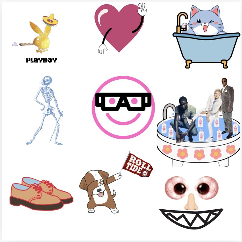 50 Count Sticker Design Sheet, Digital Sticker Bundle, Printable ...