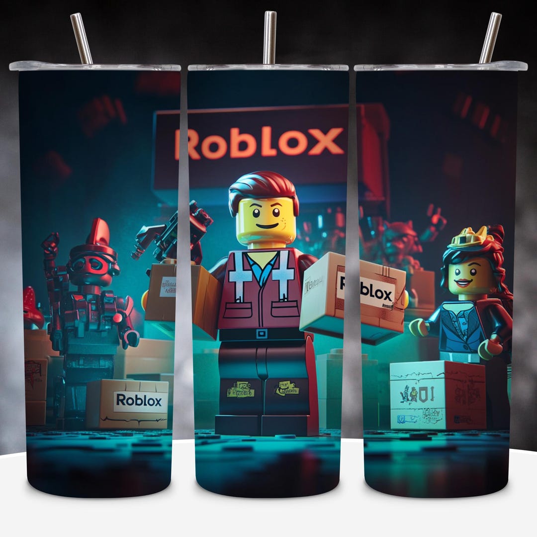 Roblox Game Character Tumbler Wrap PNG, 20 Oz Skinny Tumbler ...