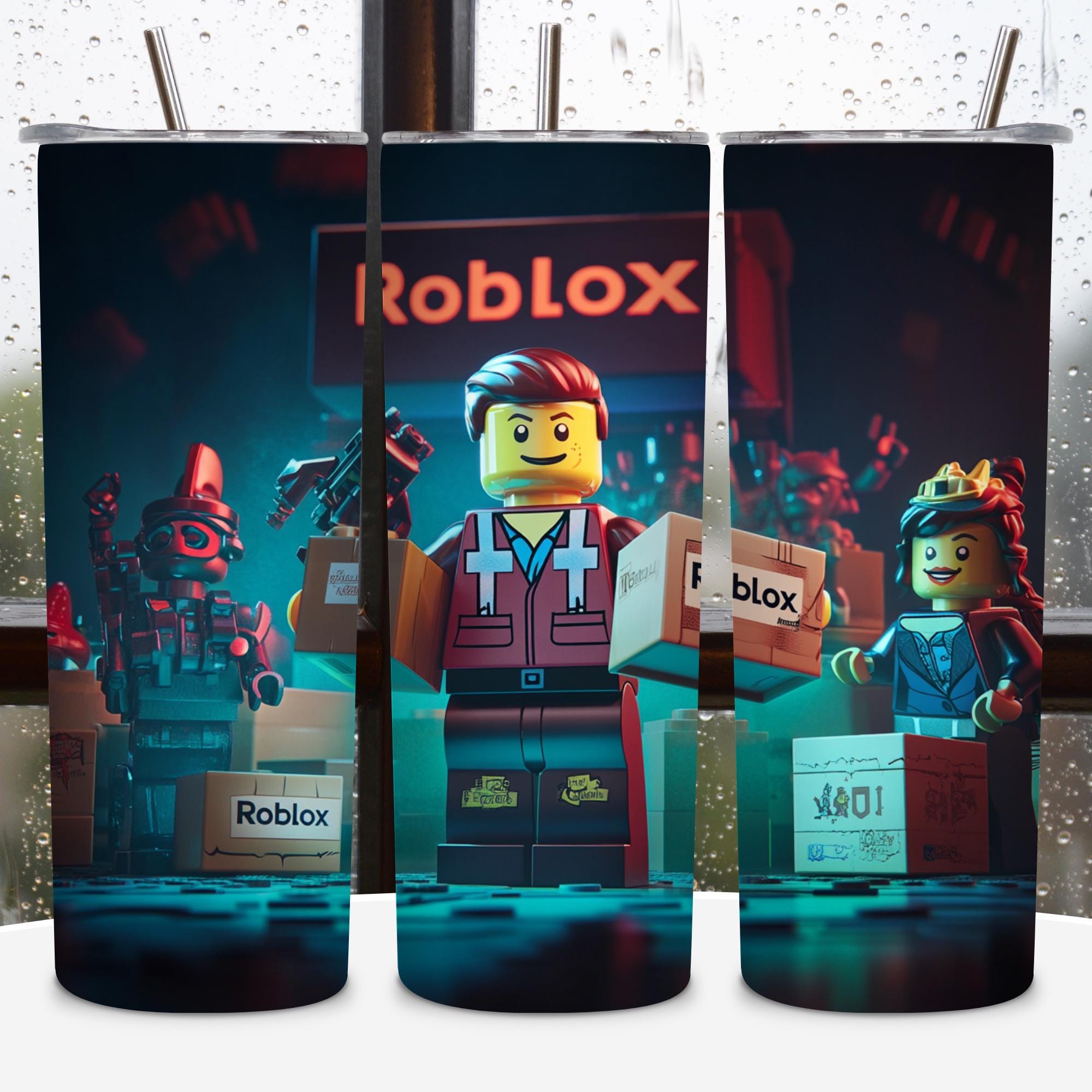 Roblox Game Character Tumbler Wrap PNG, 20 Oz Skinny Tumbler ...