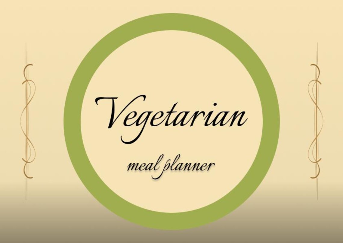 Printable Vegetarian Weekly Meal Plan - Etsy