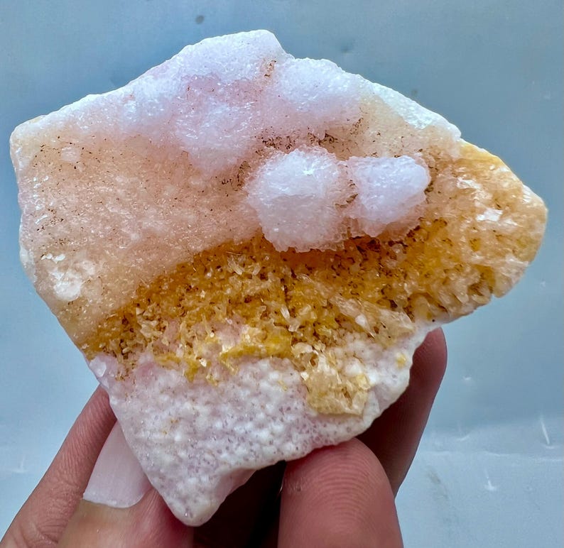 83 Gram Beautiful Natural Rare Fluorescent Pink Aragonite Specimen From ...