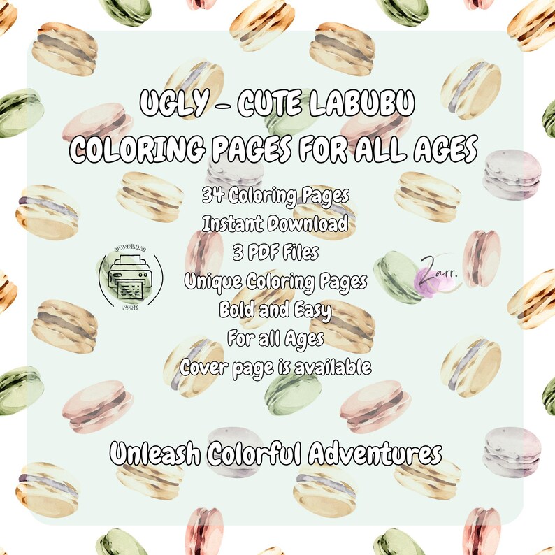 Labubu Coloring Pages – 34 Unique Printable Pages | Digital Download ...