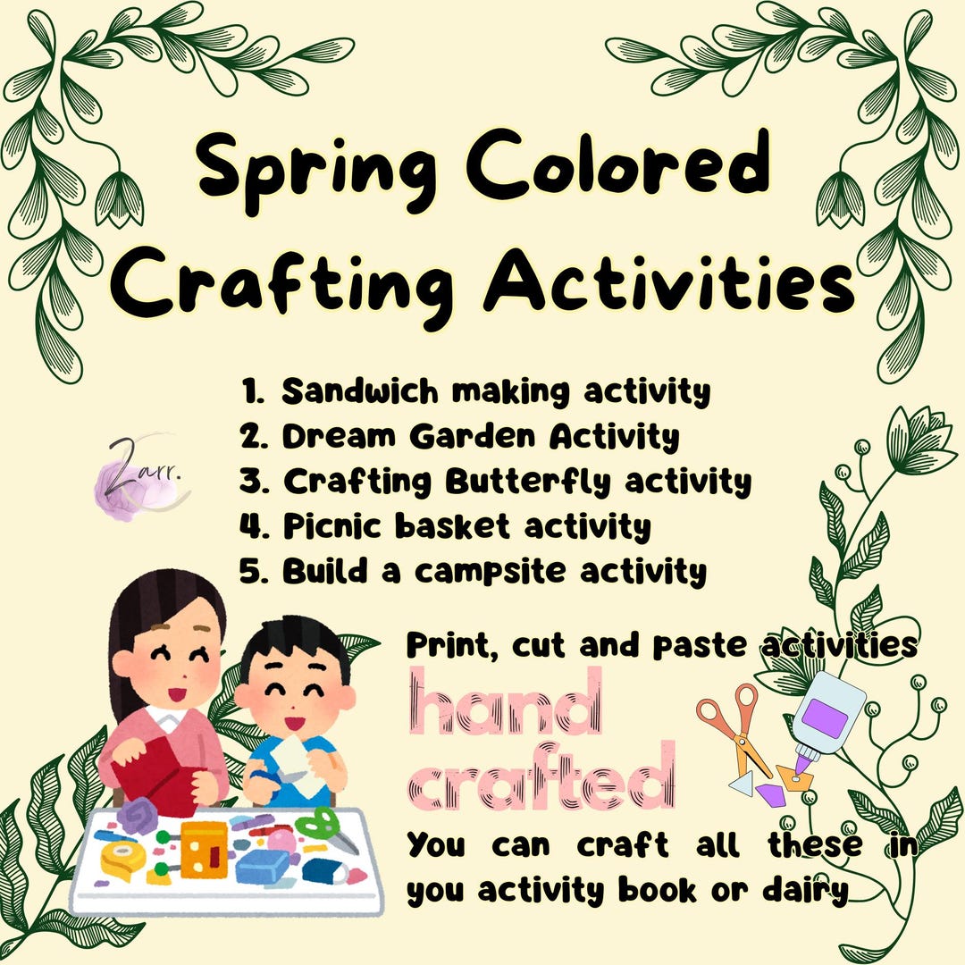 Spring Crafting Activities | Fine Motor Skills Crafts | Homeschool ...