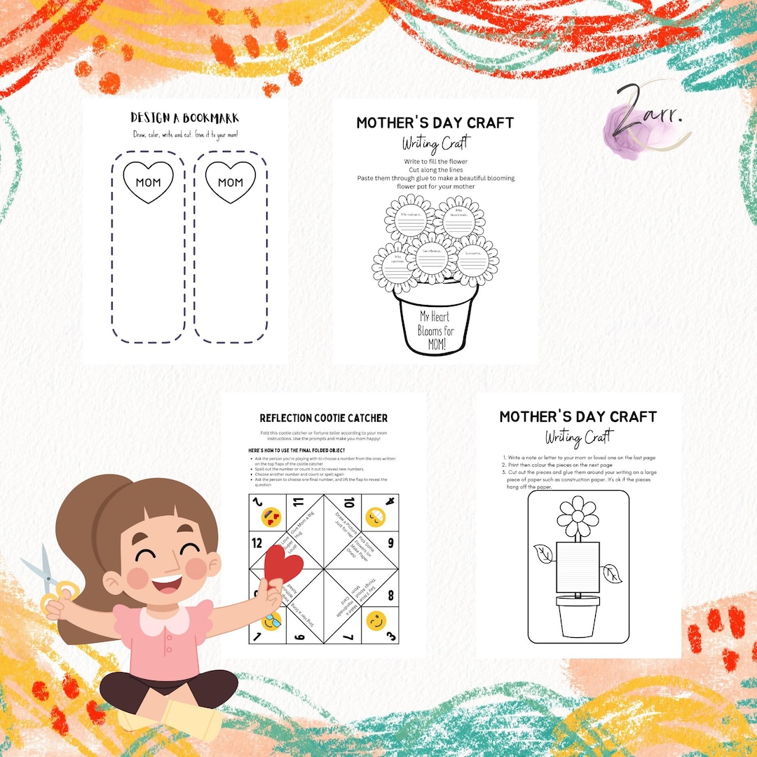 Mother’s Day Craft Kit for Kids' Printable Activity Bundle, Mother’s ...