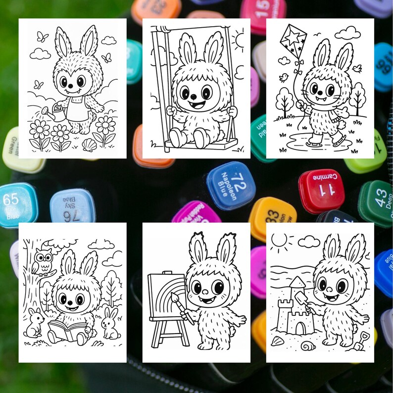 Labubu Coloring Pages – 34 Unique Printable Pages | Digital Download ...