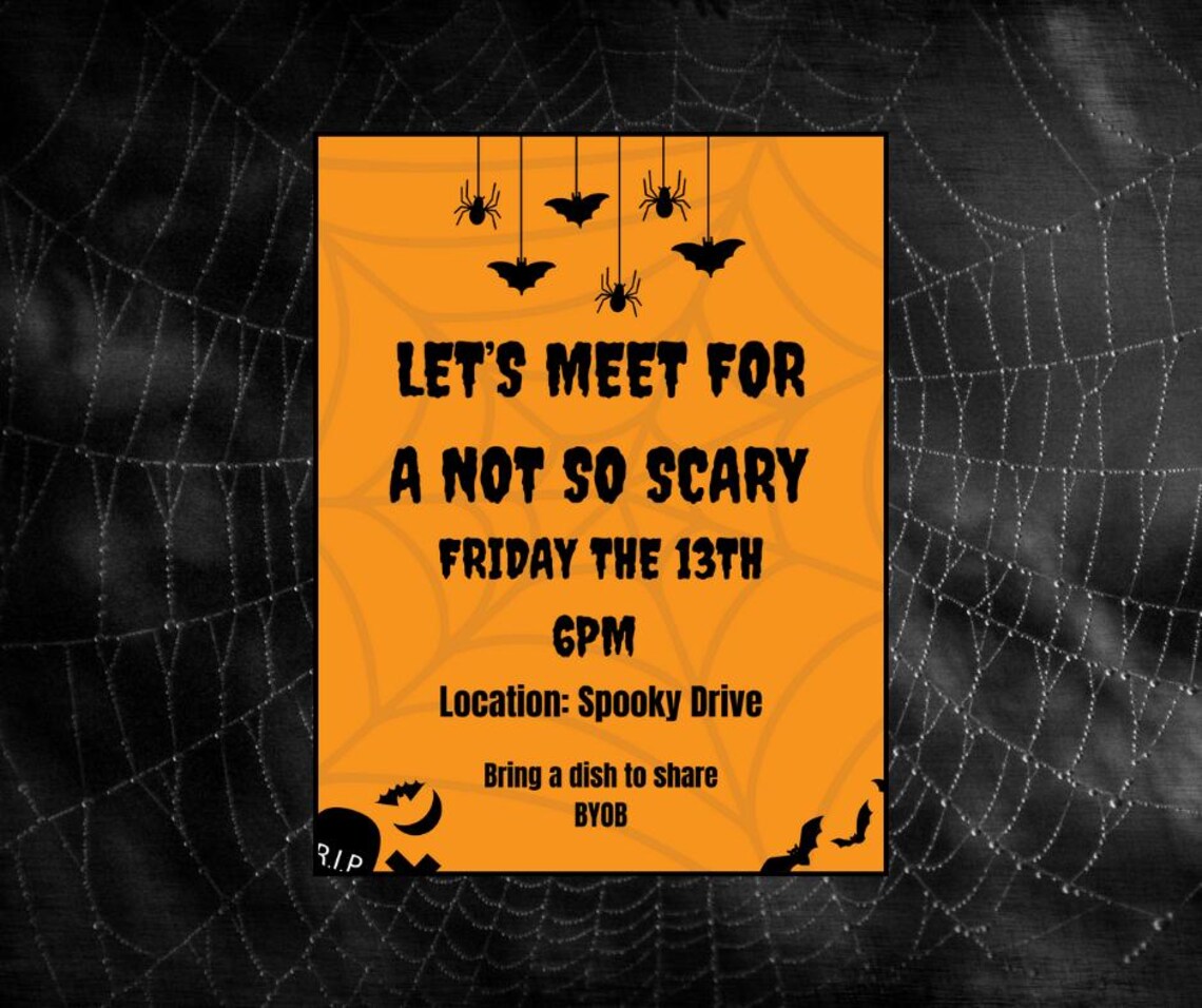 Friday the 13th Party Invitation, Printable Invitation, Party ...