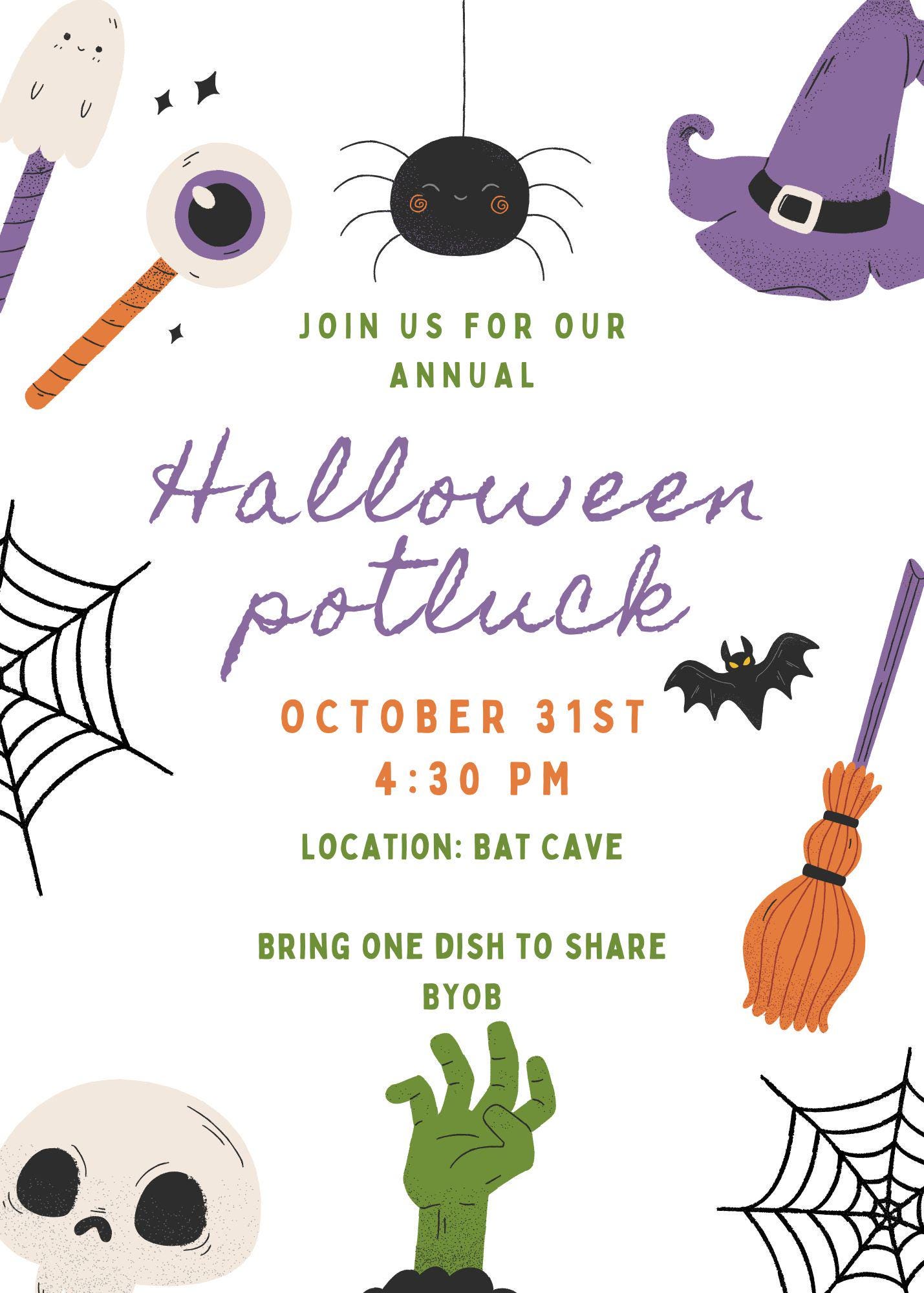 Halloween Party Invitation, Printable Halloween Invitation, Annual ...