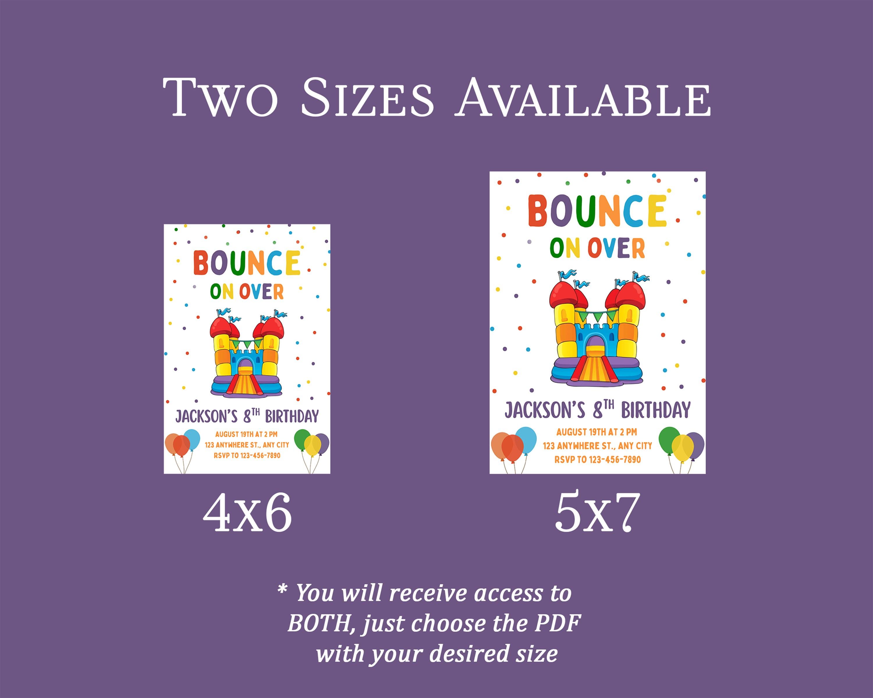 Bounce House Birthday Invitation, Editable Bouncing Castle Invite, Kids ...