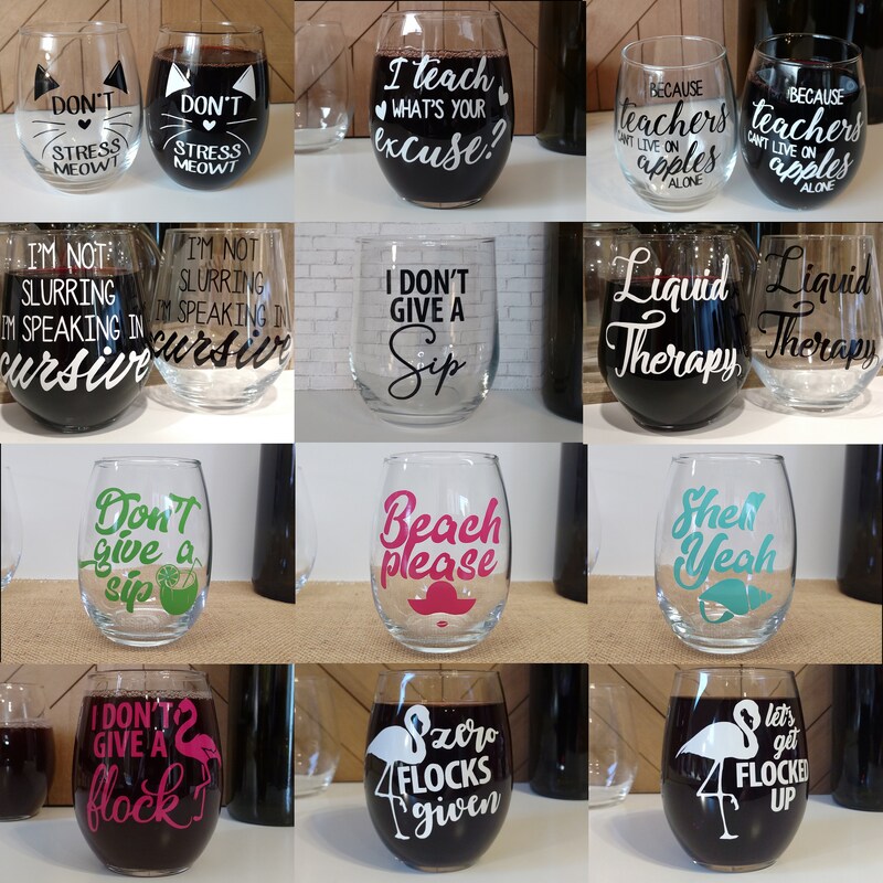 Funny Wine Glasses - Etsy