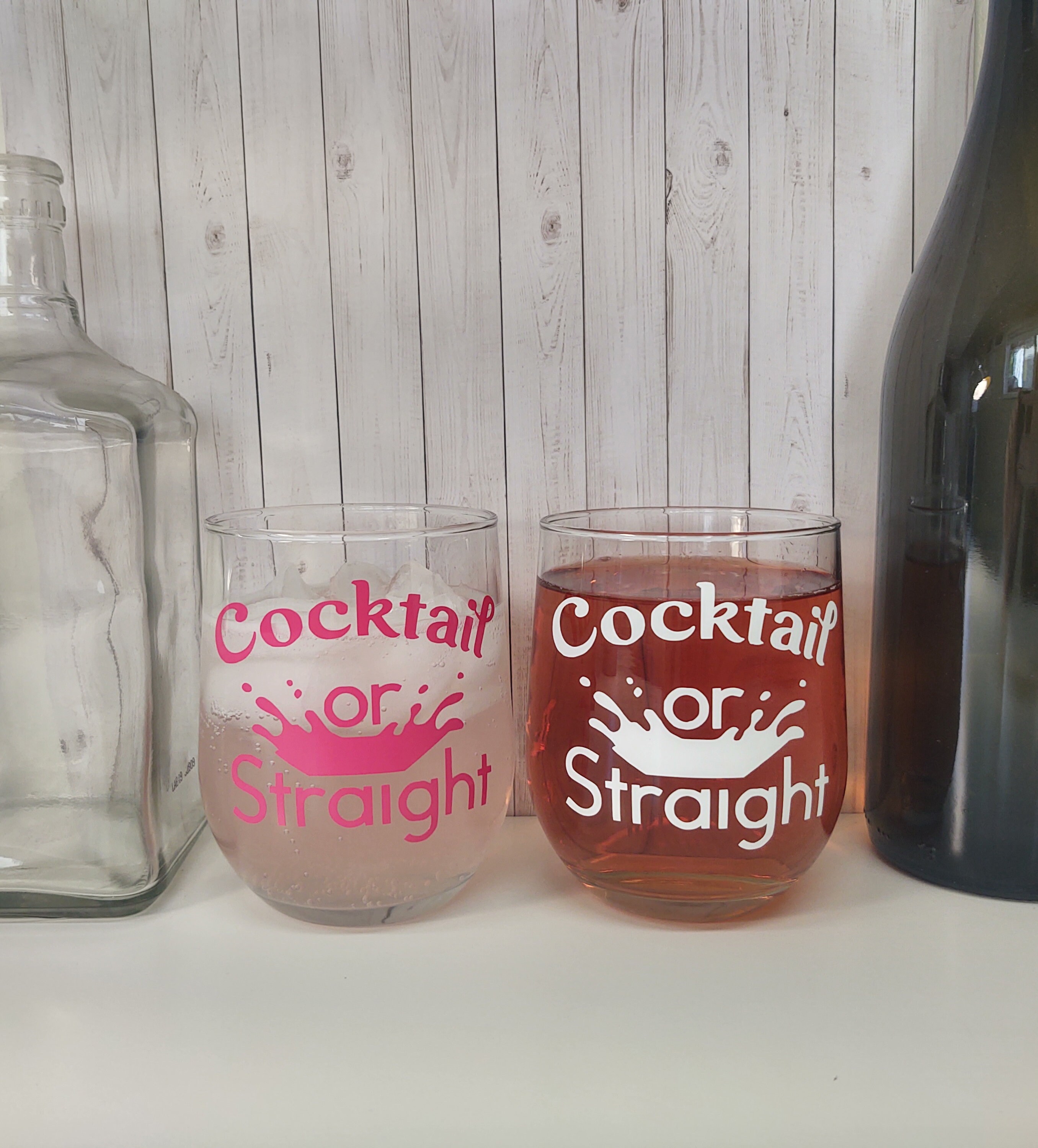 Cocktail or Straight Vinyl Decal // Sticker // Vinyl Decal for | Etsy