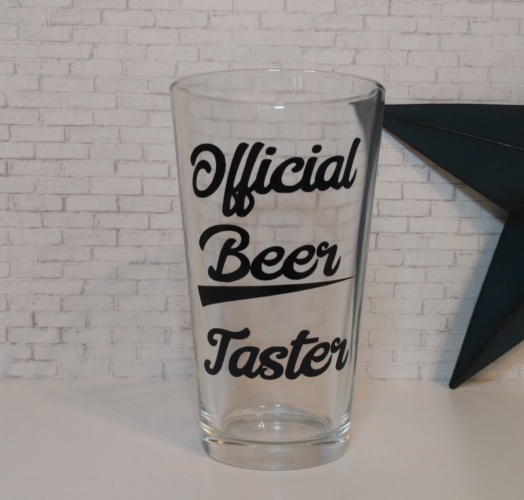 Official Beer Taster Pint Glass// BEER // Pub Glasses With - Etsy