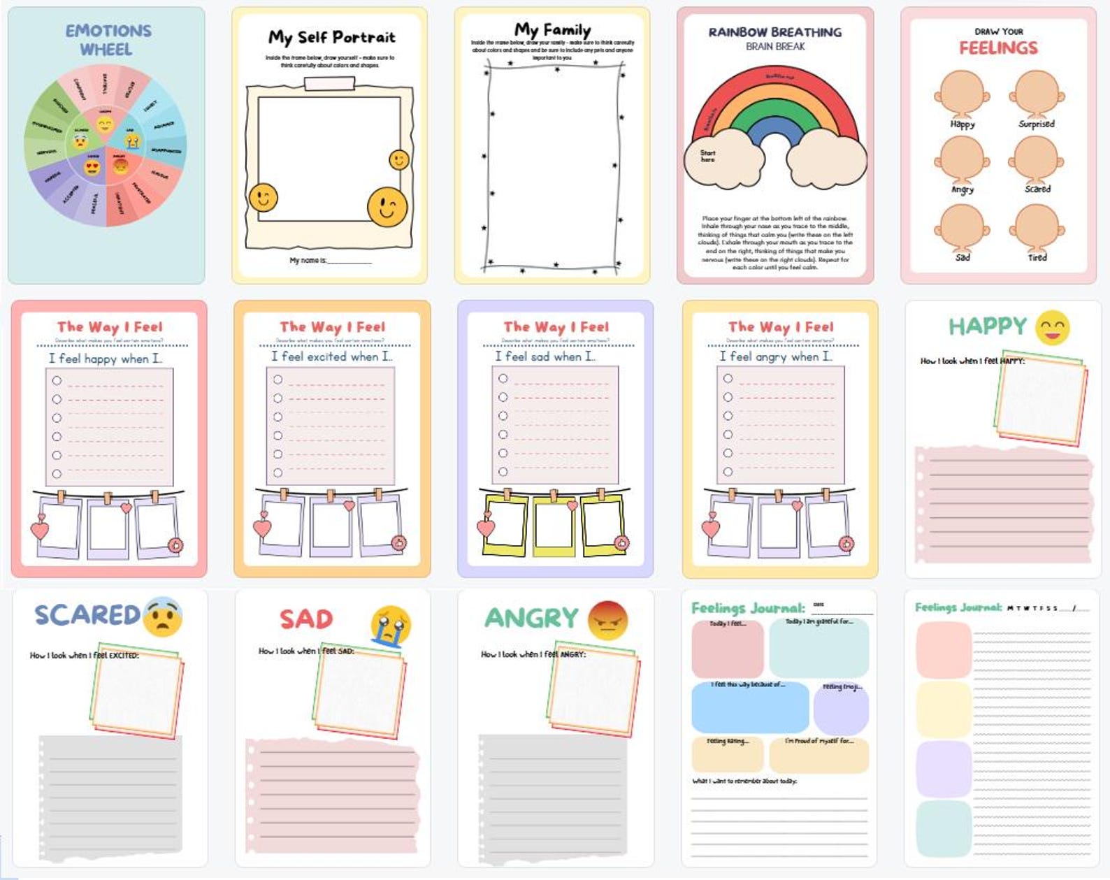 Kids Feelings Journal - Etsy