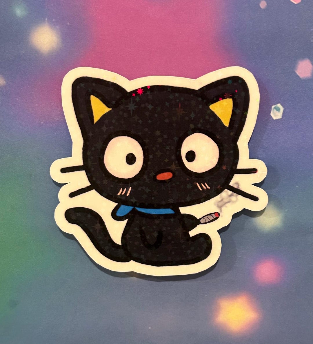 Choco Kitty With a Cig Sticker Chocolate Cat San - Etsy