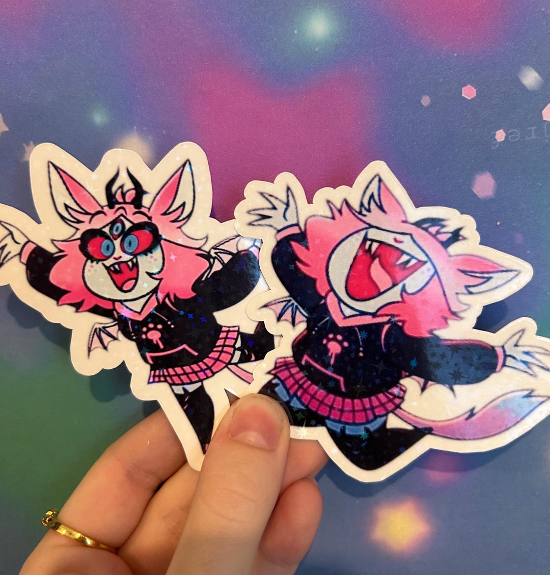 Emberlynn Pinkle Demon Form Helluva Boss Sticker - Etsy