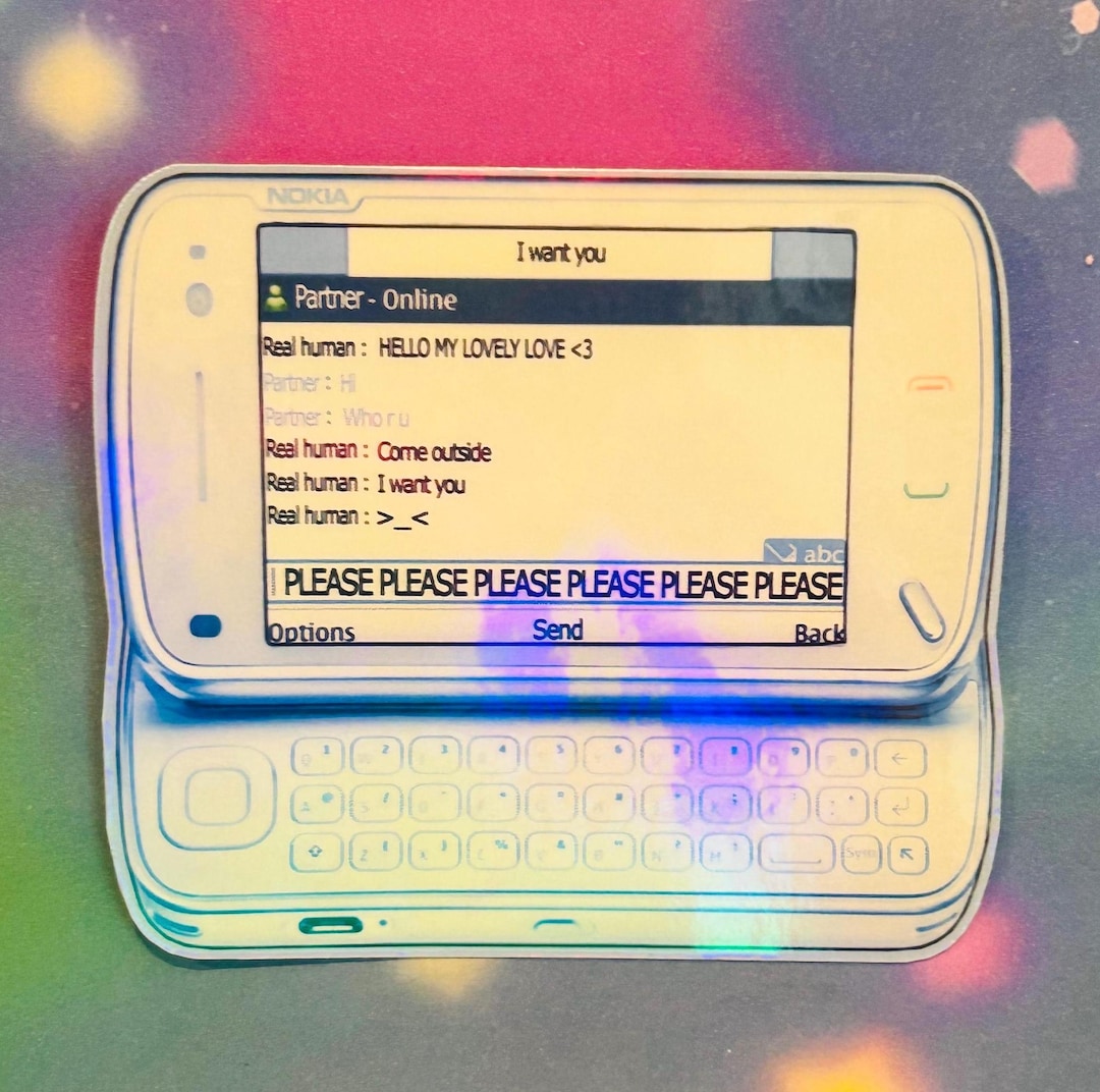 Y2k Nokia Flip Phone Holographic Sticker - Etsy