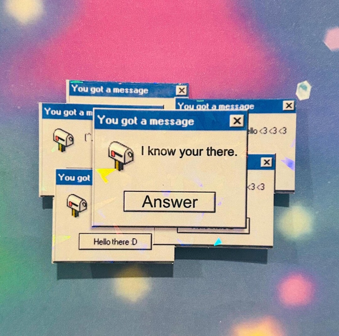 Y2k Microsoft Spam Sticker - Etsy