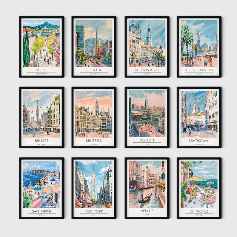 MEGA COLLECTION OF 250 Travel Posters, World Travel Print, Digital Art ...