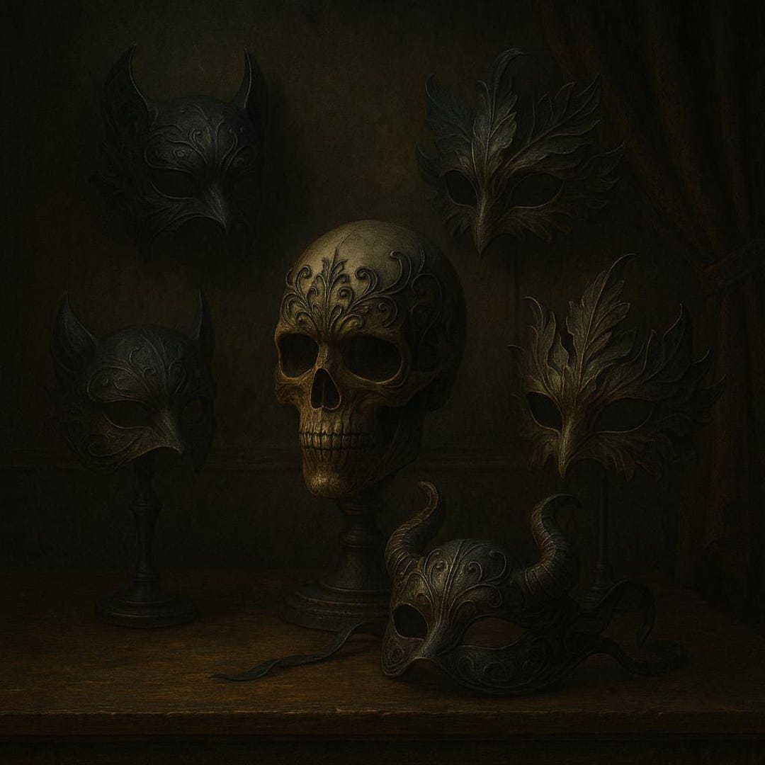 Gothic Masquerade Mask Art – Dark Fantasy Home Decor (digital Download ...
