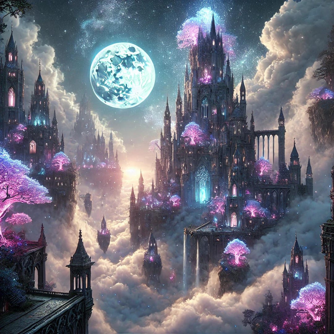 Celestial Citadel 3000x3000 PNG, 300 DPI fantasy Castle Art Instant Download - Etsy