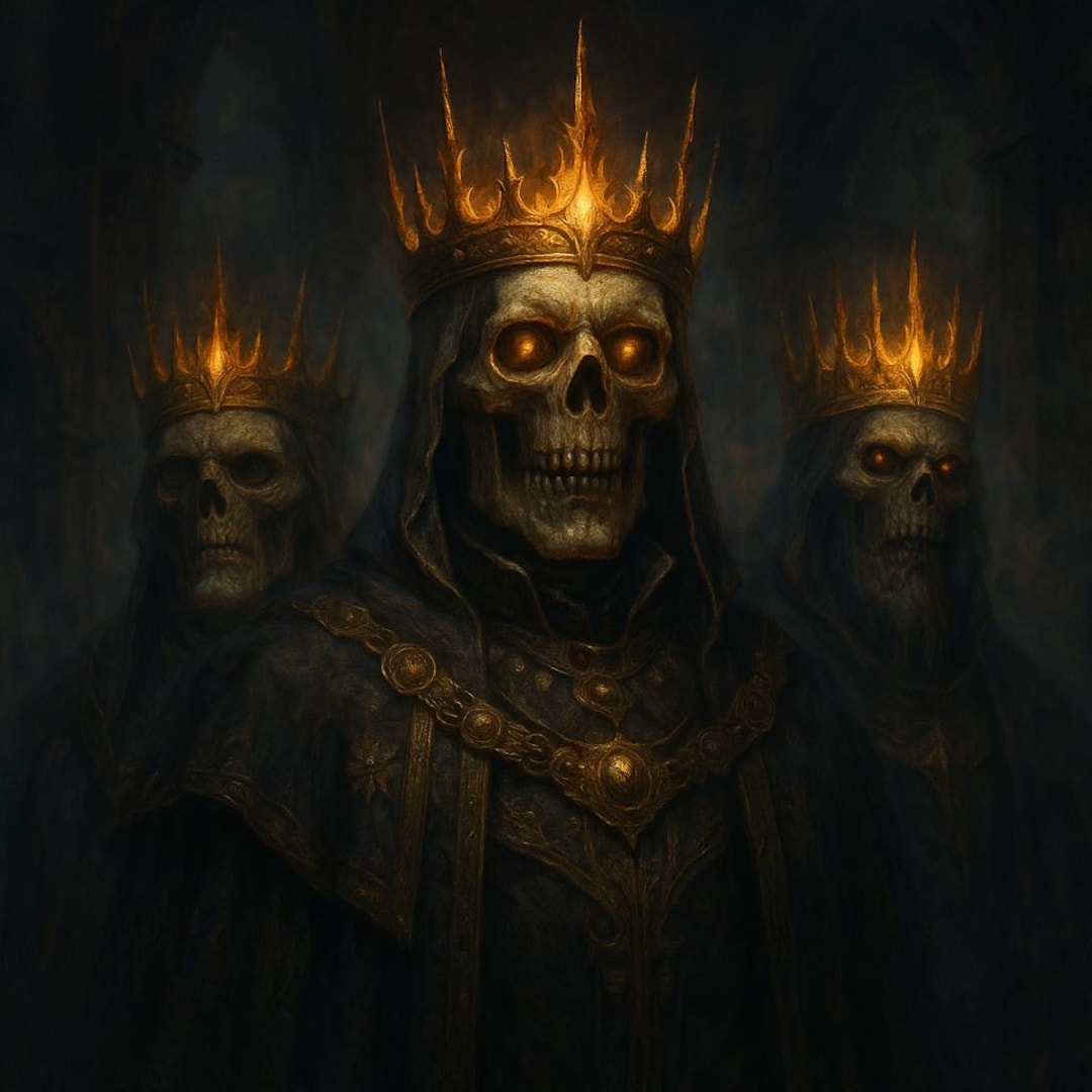 Undead Kings Gothic Art Print Set – Dark Fantasy Monarch Decor (digital ...