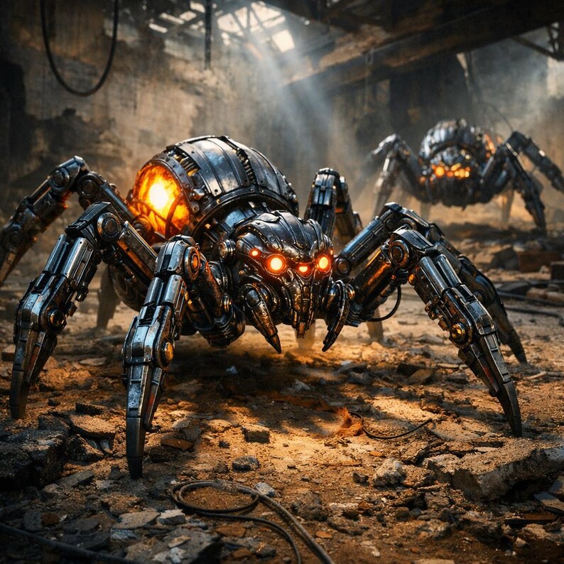 Mechanical Spiders 3D Art Print Bundle for Decor & Merchandise - Etsy