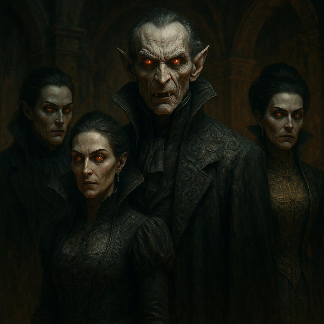 Gothic Vampire Lords & Ladies Art Print Set – Dark Fantasy Wall Decor ...